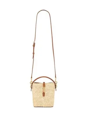 Saint Laurent Mini Le 37 Bucket Bag - Natural & Brick