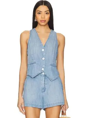 Bella Dahl Wren Vest - Sea Breeze Wash