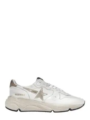 GOLDEN GOOSE Running Sole Sneakers - White/gold/beige