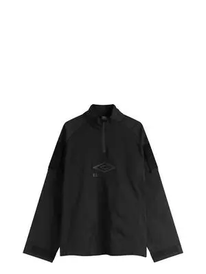 UMBRO BY SLAM JAM Tactical Half Zip Sweat - Black