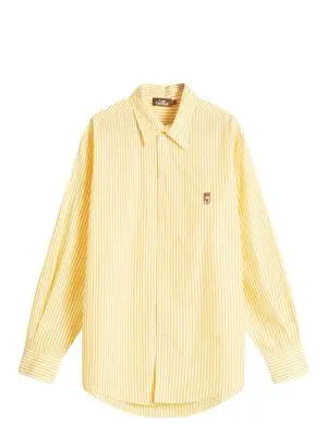 LATE CHECKOUT Striped Western Shirt - Yellow/white