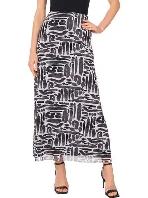 Vince Camuto Printed Knit Skirt - Lucent White
