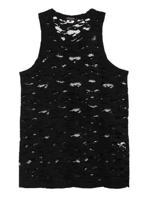 Comme Des Garçons Lace Tank Top - Black