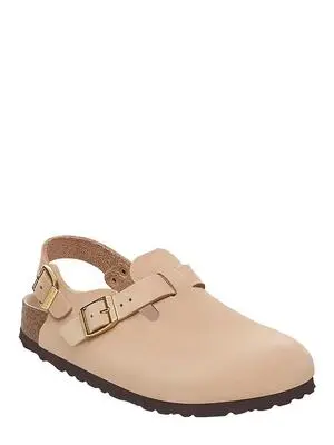 BIRKENSTOCK Tokio Leather Clogs Sandcastle