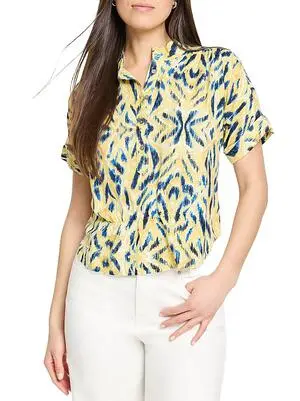 NIC+ZOE Printed Woven Shirt - Yellow Multi