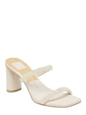 Dolce Vita Nolah Embellished Sandals - White