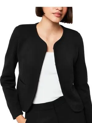 Whistles Collarless Jersey Jacket Black