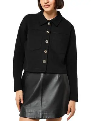 Whistles Utility Jersey Jacket - Black