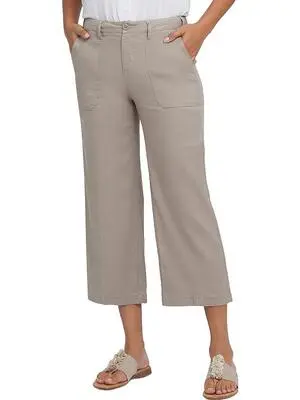 NYDJ Petite Wide Leg Cargo Capri Pants - Saddlewood