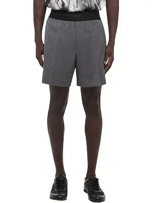 Helmut Lang Wool Car Shorts - Light Gray Melange
