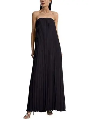 Bcbgmaxazria Pleated Gown - Black