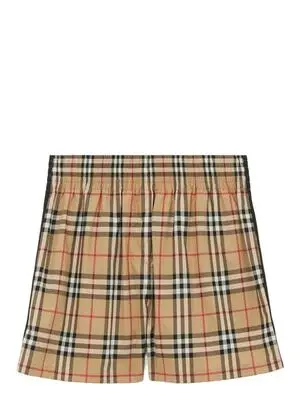 Burberry Check Shorts - Archive Beige