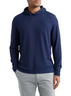 Johnnie-o Brinson Waffle Pullover Hoodie - Navy