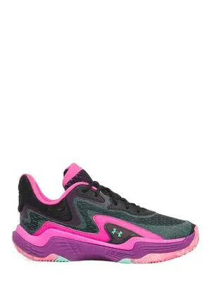 Under Armour Spawn Hoopnotic Sneakers - Black/andromeda Purple/comet Green