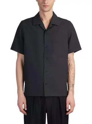 Attachment Linen-blend Shirt - Black