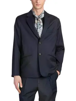 Emporio Armani Virgin Wool Blazer - Blue