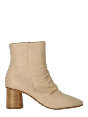 Elena Iachi Charme Heeled Ankle Boots - Beige