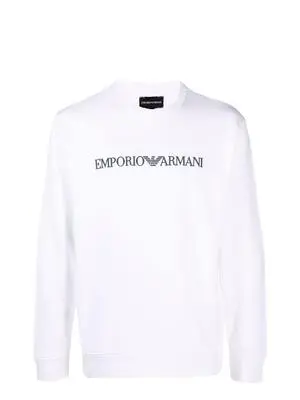 Emporio Armani Logo Cotton Sweatshirt - White
