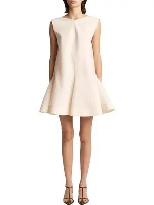 Khaite Mel Silk & Cotton Minidress - Natural