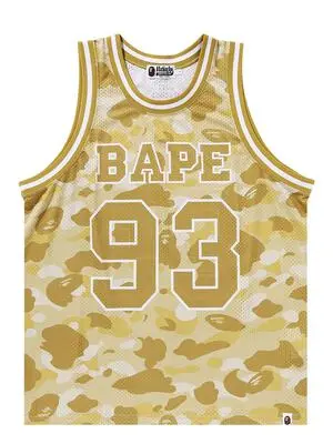 A BATHING APE Color Camo Basketball Tank Top - Yellow