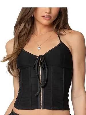 EDIKTED Ryanne Halter Corset - Black