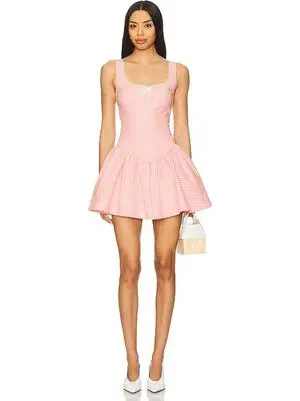 Majorelle Cynthia Mini Dress - Pink & White Stripe