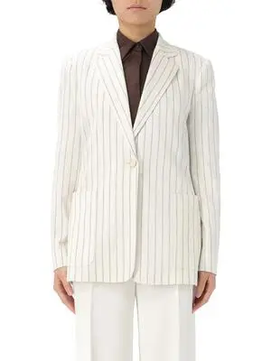 Max Mara Striped Jacket - White