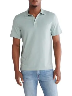 14TH & UNION Cotton & Modal Polo Grey Blue