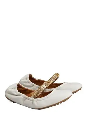 TOD'S Ring-embellished Mary Jane Ballerinas - Bianco Calce