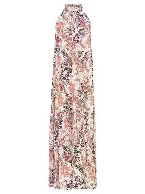 AMIR SLAMA Floral-print Maxi Dress - White