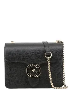 Gucci Interlocking Gg Shoulder Bag - Black
