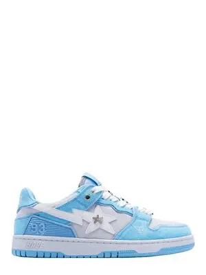 BAPE A Bathing Ape Bapy SK8 Sta Sneakers Blue Milt/white/silver