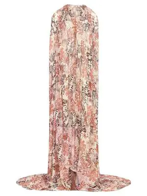 AMIR SLAMA Silk Floral Print Dress - White