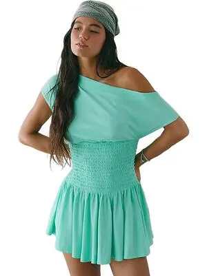 Free People Free People Scorching Hot Mini Dress Jade Mint