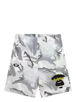 AAPE BY *A BATHING APE® Camouflage Print Track Shorts - Grey
