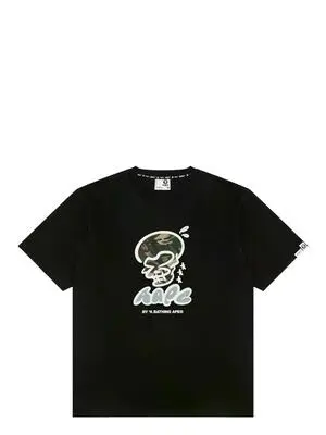 AAPE BY *A BATHING APE® Logo-print T-shirt - Black
