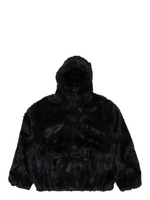 Supreme Faux Fur Hooded Jacket - Black