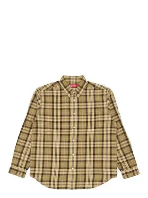 Supreme Plaid Flannel Shirt - Tan