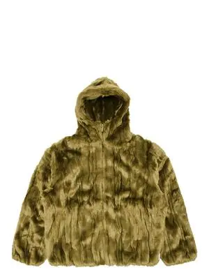 Supreme Faux Fur Hooded Jacket - Green