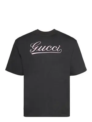 Gucci Script Logo T-shirt - Black