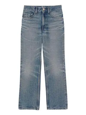Sandro 7/8-length Straight-leg Faded Jeans - Blue Jean