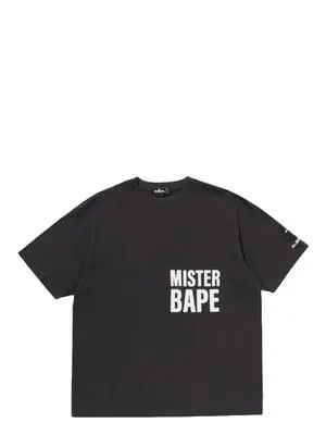 A BATHING APE Print Pocket Tee Shirt - Gray