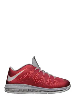 Nike Lebron X Low Ohio State Sneakers - University Red/pure Platinum/stadium Grey