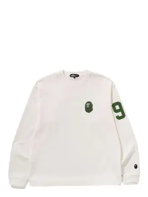A BATHING APE Print I Long Sleeve Tee Shirt - White