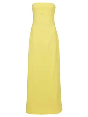 Jacquemus Caped Strapless Bustier Gown - Yellow