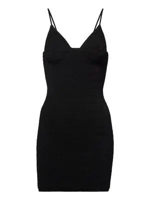 Jacquemus Scala Knitted Minidress - Black