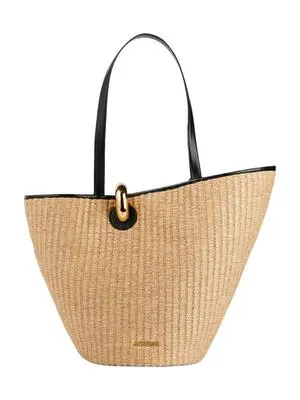 JACQUEMUS Jacquemus Bambola Raffia-Effect Basket Tote