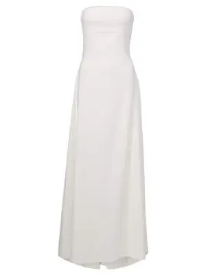 Jacquemus Draped Bustier Gown - White