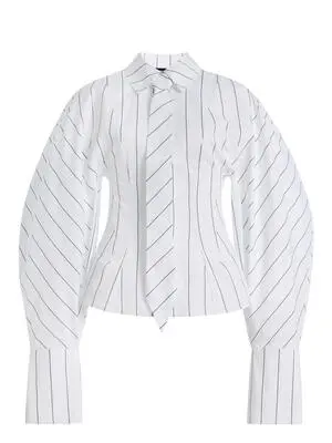 A.W.A.K.E. Mode Tie-detailed Shirt - Stripe