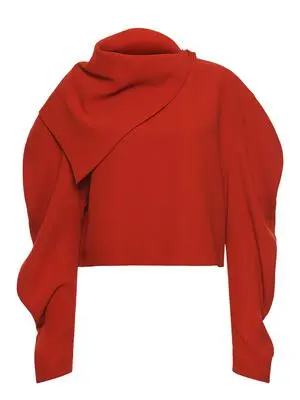 A.W.A.K.E. MODE Draped Crepe Top